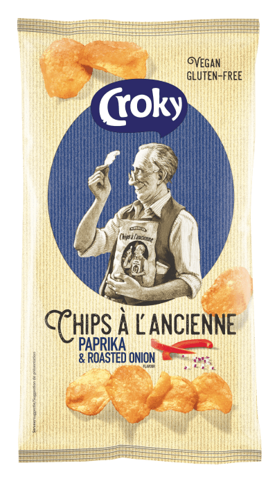 à l'Ancienne Paprika & Roasted Onion chips | Croky